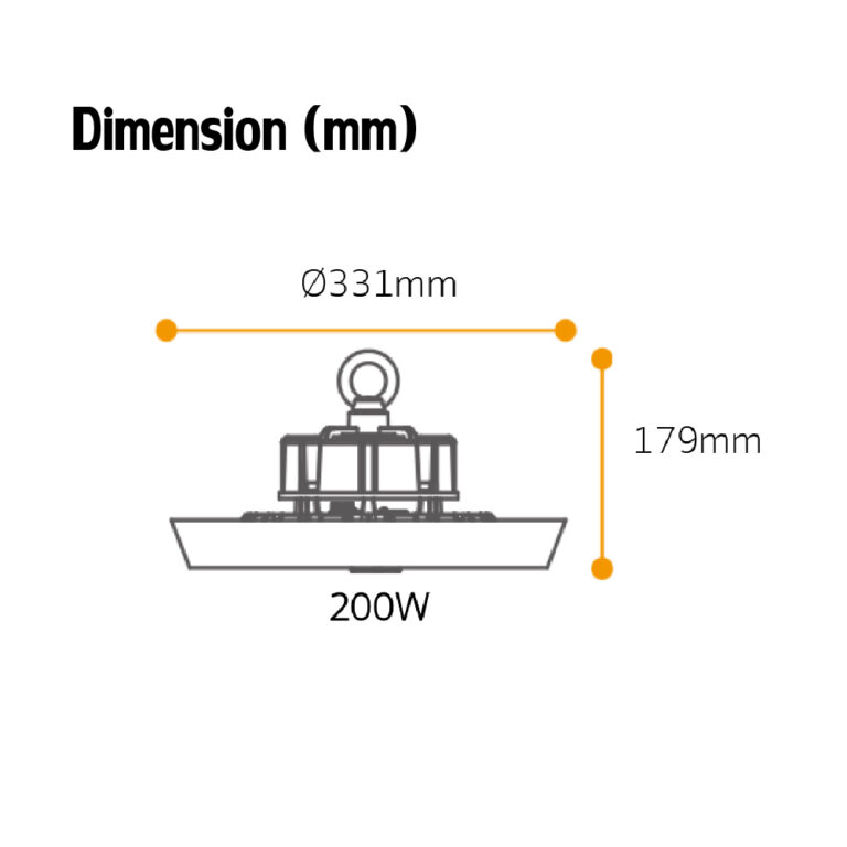 โคม High Bay LED 200W 190-210lm modularthai.com