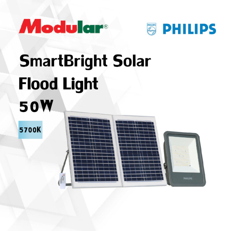SmartBright Solar Flood Light 50W modularthai.com
