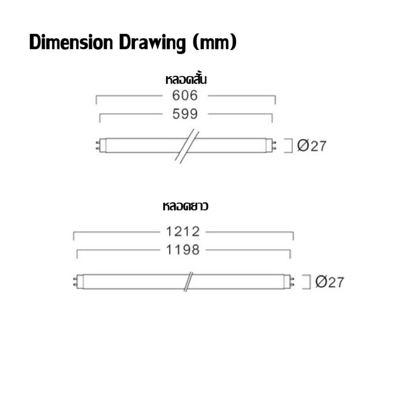 L&E TUBE T8 LED 9W/16W หลอดแอลอีดี modularthai.com