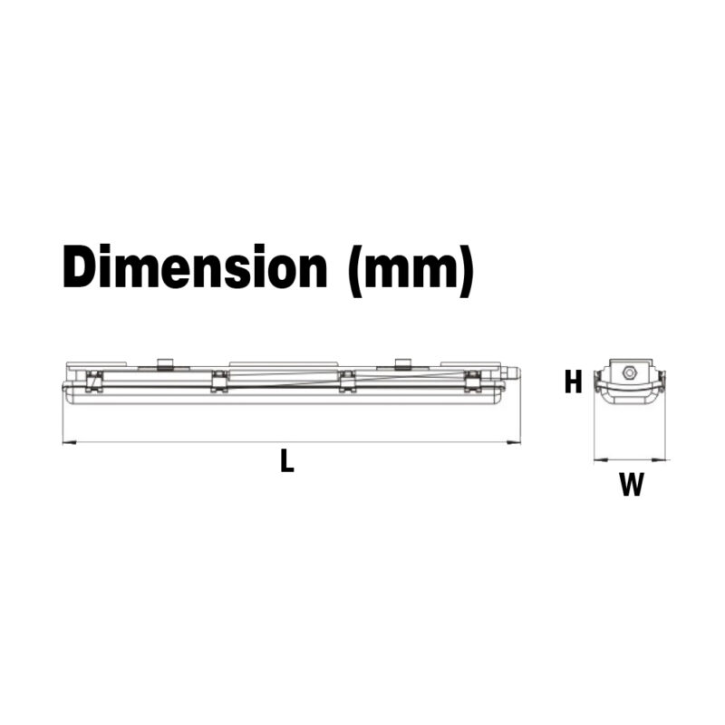 โคมกันน้ำกันฝุ่น สำหรับหลอด TUBE modularthai.com