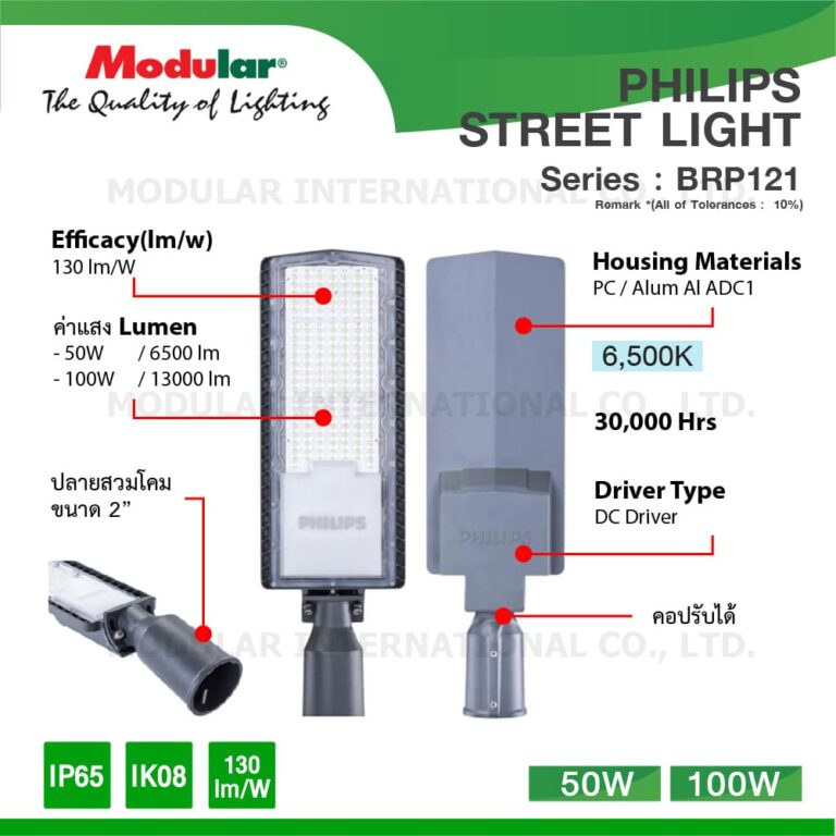 PHILIPS Essential SmartBright Roadlight BRP121 100W