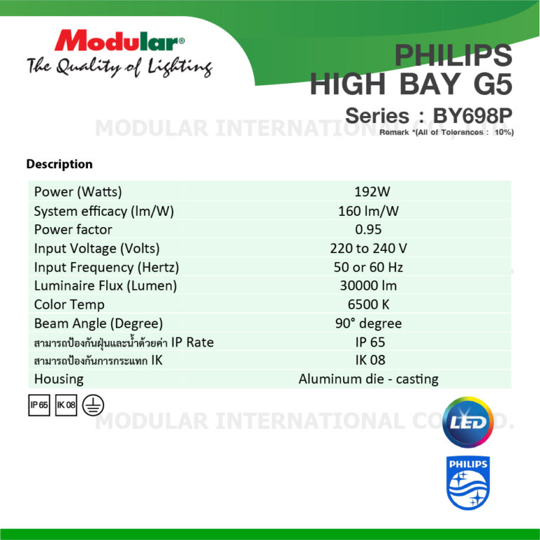 PHILIPS LED BY698P GreenPerform Highbay G5 modularthai.com